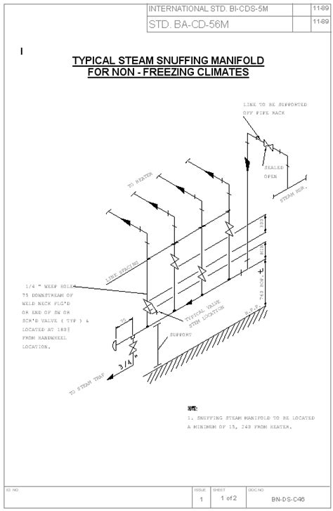 Bn Ds C46 Typical Steam Manifold For Non Freezing Climates