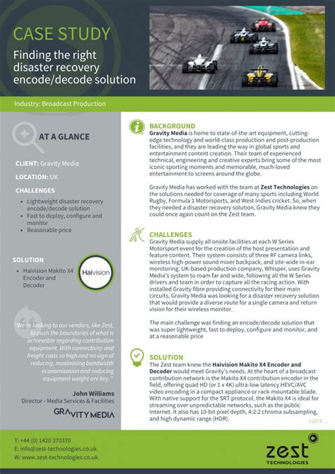 CASE STUDY Finding The Right Disaster Recovery Encode Decode Solution
