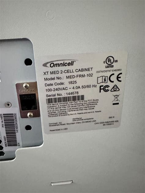 Used Omnicell Med Frm 102 Xt Medication Despensing System All S In