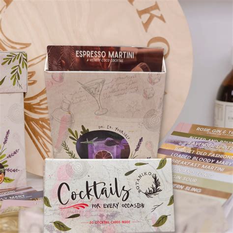 Cocktail Recipe Cards Botanikos