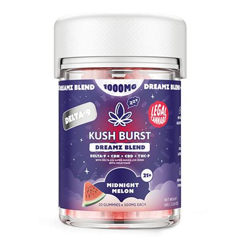 Delta 9 Thc Gummies Cbn Cbd Thc P Midnight Melon Dreamz Blend