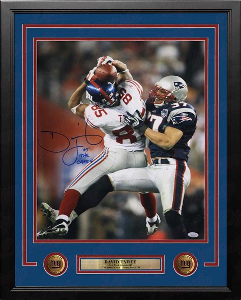 David Tyree Super Bowl Helmet Catch Ny Giants Autographed 16x20 Framed