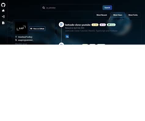 Github Burakorkmezmern Github App Mern Stack Github Like App