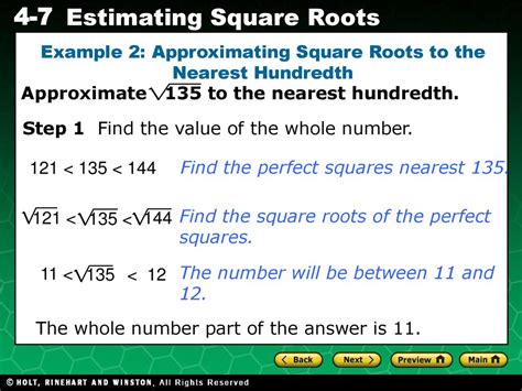 estimating square roots of numbers ppt download
