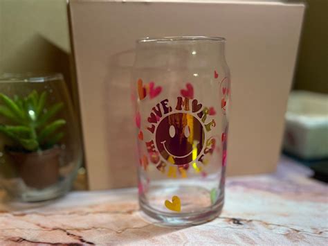 Beer Can Glass Smiley Face Happy Coffee Cup Trendy Coffee Etsy Artofit