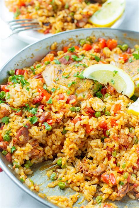 Skillet Chicken Paella Recipe Tringart