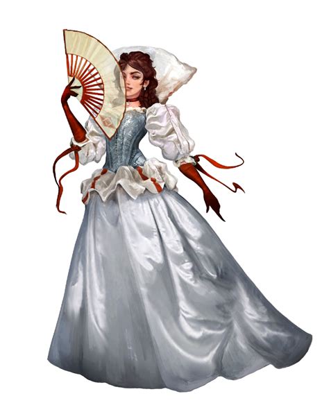 Female Human Aristocrat Fan Noble Pathfinder Pfrpg Dnd Dandd 3 5 5e 5th