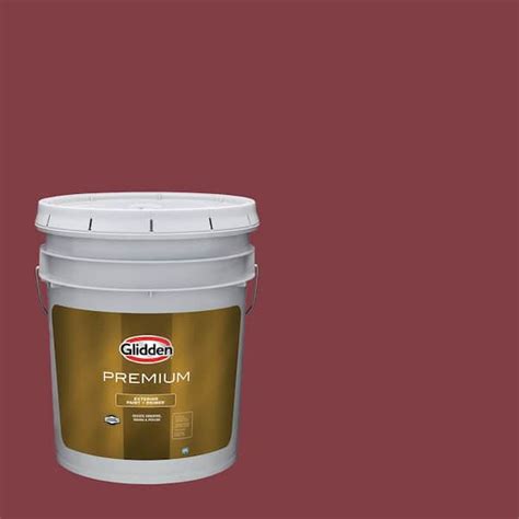 Glidden Premium 5 Gal Ppg1052 7 Ruby Lips Semi Gloss Exterior Latex