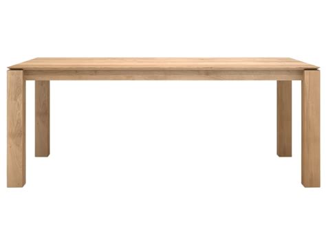 Oak Slice Rectangular Solid Wood Dining Table By Ethnicraft