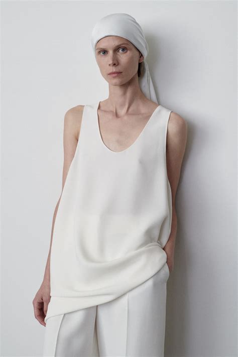 Long Sleeveless Top Slip Top Scoop Neck Dress The Row Basic Tank Top Ready To Wear Slip