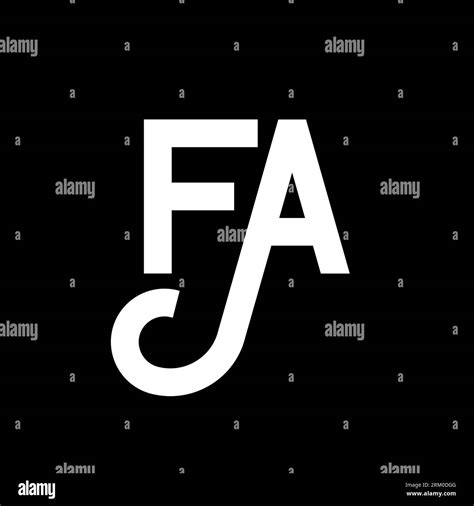 Fa Letter Logo Design On Black Background Fa Creative Initials Letter