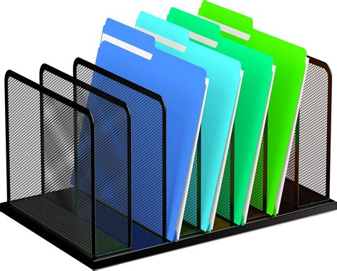 Kuntine B Desk File Organizer 7 Upright Mesh Desktop