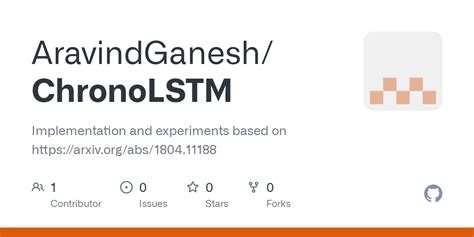 GitHub AravindGanesh ChronoLSTM Implementation And Experiments Based On Https Arxiv Org Abs