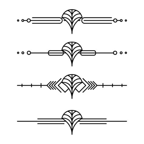 Premium Vector Art Deco Line Border Modern Arabic Gold Frames