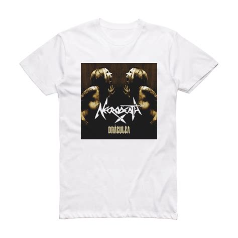 Necrodeath Draculea Album Cover T Shirt White Album Cover T Shirts