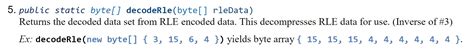 Solved 5 Public Static Byte Decoderlebyte Rledata