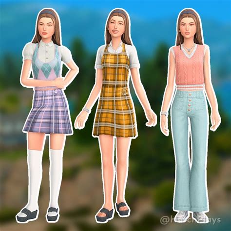 Sims Mods Clothes Sims Clothing Sims Cas Sims Cc Preppy