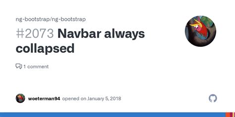 Navbar Always Collapsed · Issue 2073 · Ng Bootstrapng Bootstrap · Github