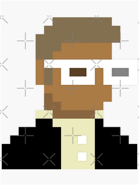 8 Bit Profile Picture V5 Sticker By Agshirts Redbubble