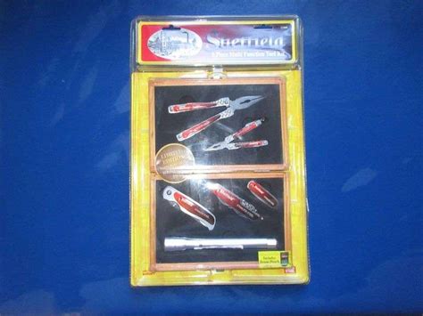 sheffield 6 piece multi function tool kit with keepsake box and belt