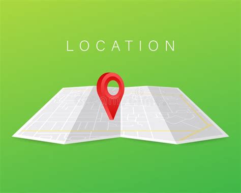 GPS Navigator Pointer on City Map, from Place To Place. Vector Illustration. Stock Vector ...