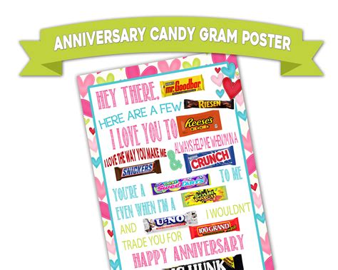 Candy Bar Love Notes For Him