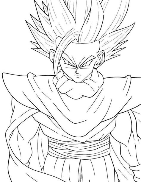 Dibujar Gohan Imprimible Para Niños Para Colorear Imprimir E Dibujar