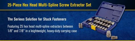 Irwin Hanson Hex Head Multi Spline Screw Extractor Set And Screw