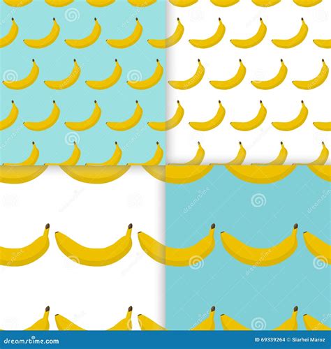 Colorful Seamless Pattern Of Bananas Stock Vector Illustration Of