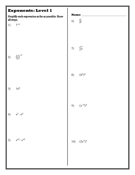 Level Ups 8th Grade Integer Exponents Made By Teachers