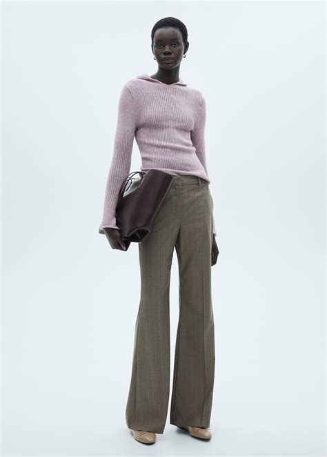 Ribbed Hooded Sweater Women Mango Usa