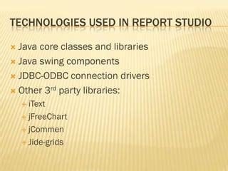 Gui Report Studio In Java Ppt