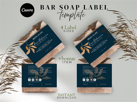 Soap Packaging Labels For Soap Printable Label Template Custom Soap