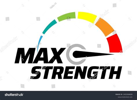 Maximum Strength Vector Logo Icon Badge Stock Vector Royalty Free