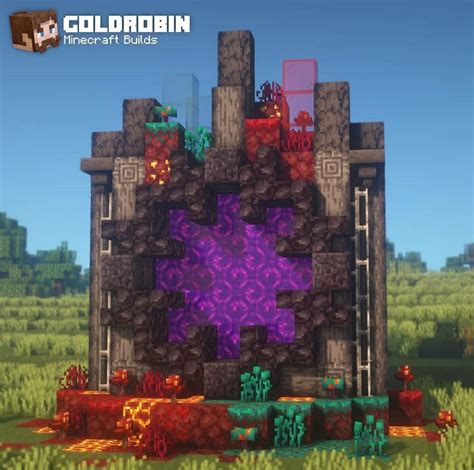 Cool Nether Portal Designs Minecraft Minecraft Ideas Inspiration For