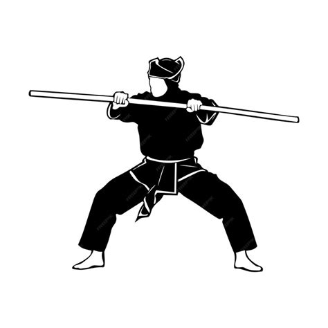 Premium Vector Illustrator Stock Vector Silat A Typical Indonesian