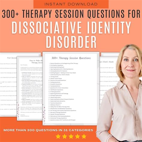 Dissociative Identity Disorder Worksheets Etsy