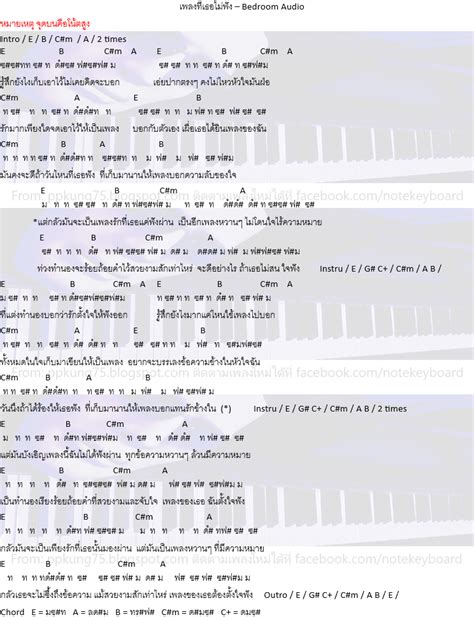 เพลงกับชีวิต เพลง เพลงที่เธอไม่ฟัง Bedroom Audio