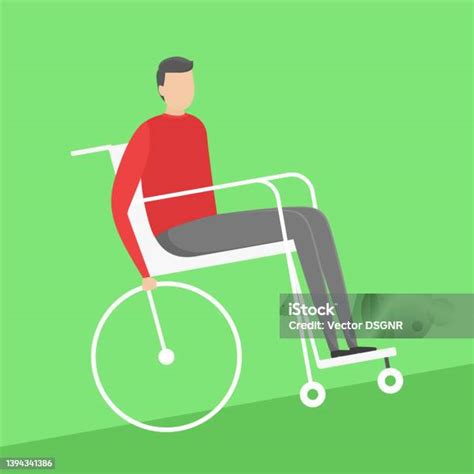 휠체어를 밀고 다니는 장애가있는 남자 벡터 일러스트레이션 건강관리와 의술에 대한 스톡 벡터 아트 및 기타 이미지 건강관리와