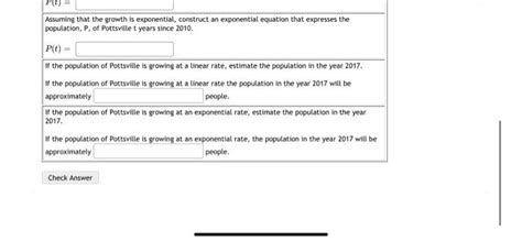 Solved Evaluating And Solving An Linear And Exponential Chegg
