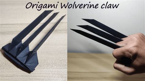 Origami How To Make Paper Wolverine Claws Step By Step At Jamison Brown