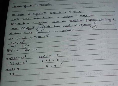 Solved Speaking Mathimatically Varicables It Represents With Lettir X