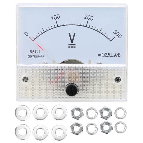 C DC V Voltmètre de type DC avec panneau de pointeur HB Cdiscount Bricolage