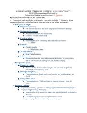 313 Chapter 30 Perioperative Nursing LO Pdf GEORGIA BAPTIST COLLEGE