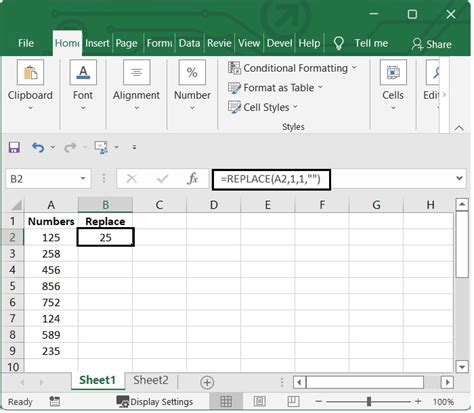 Excel 如何改变或查找并替换单元格中的第一个数字极客教程