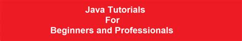 Java Tutorials For Beginners And Professionals Dot Net Tutorials