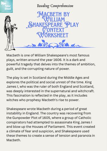 Macbeth Context Teaching Resources