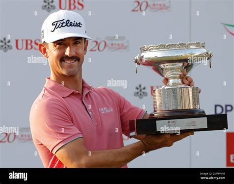 Wade Ormsby Of Australia Poses With His Trophy After Winning The Hong Kong Open Golf Tournament