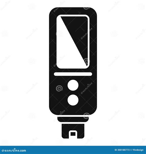 Computer Ph Meter Icon Simple Vector Sensor Device Stock Vector