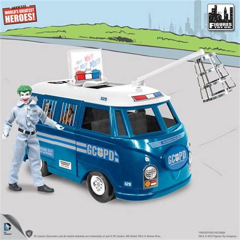 Dc Comics Bus Playset For 8 Inch Figures Gcpd With Joker Figure